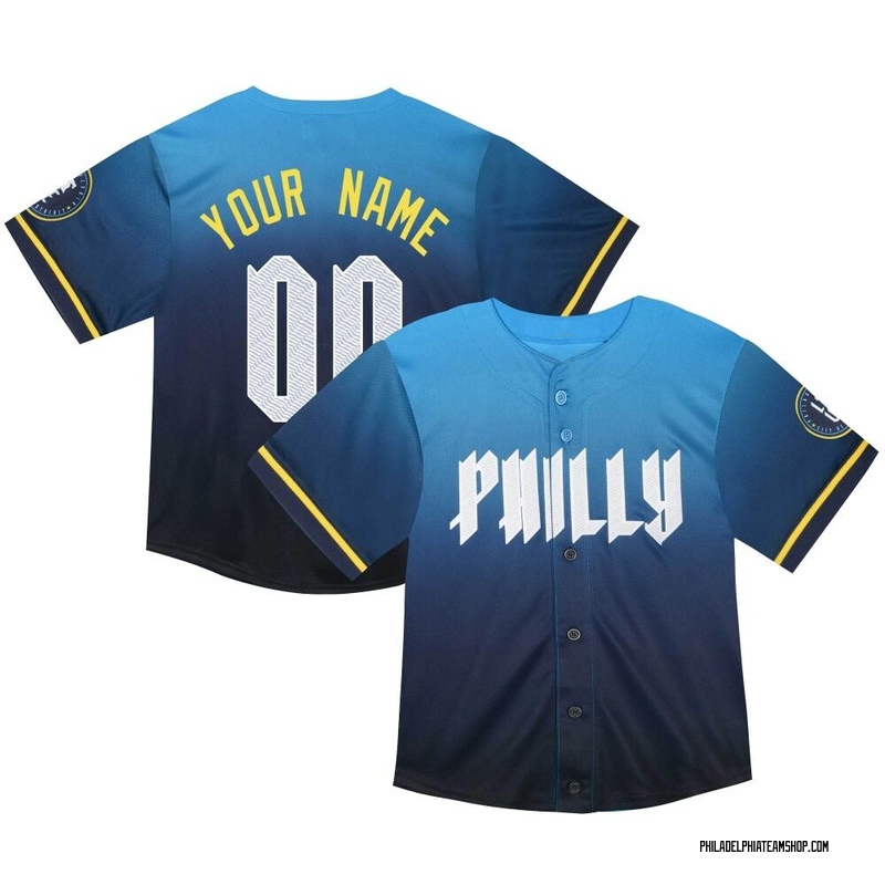 Custom Toddler Philadelphia Phillies 2024 City Connect Jersey - Blue ...