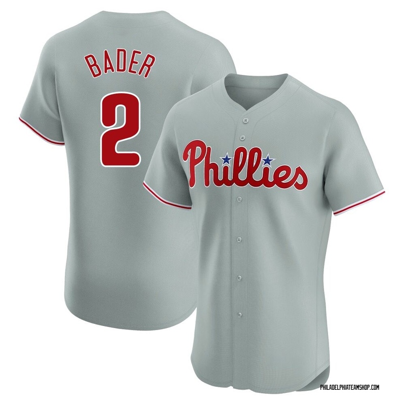 Harrison Bader Men's Philadelphia Phillies Road Jersey - Gray Elite